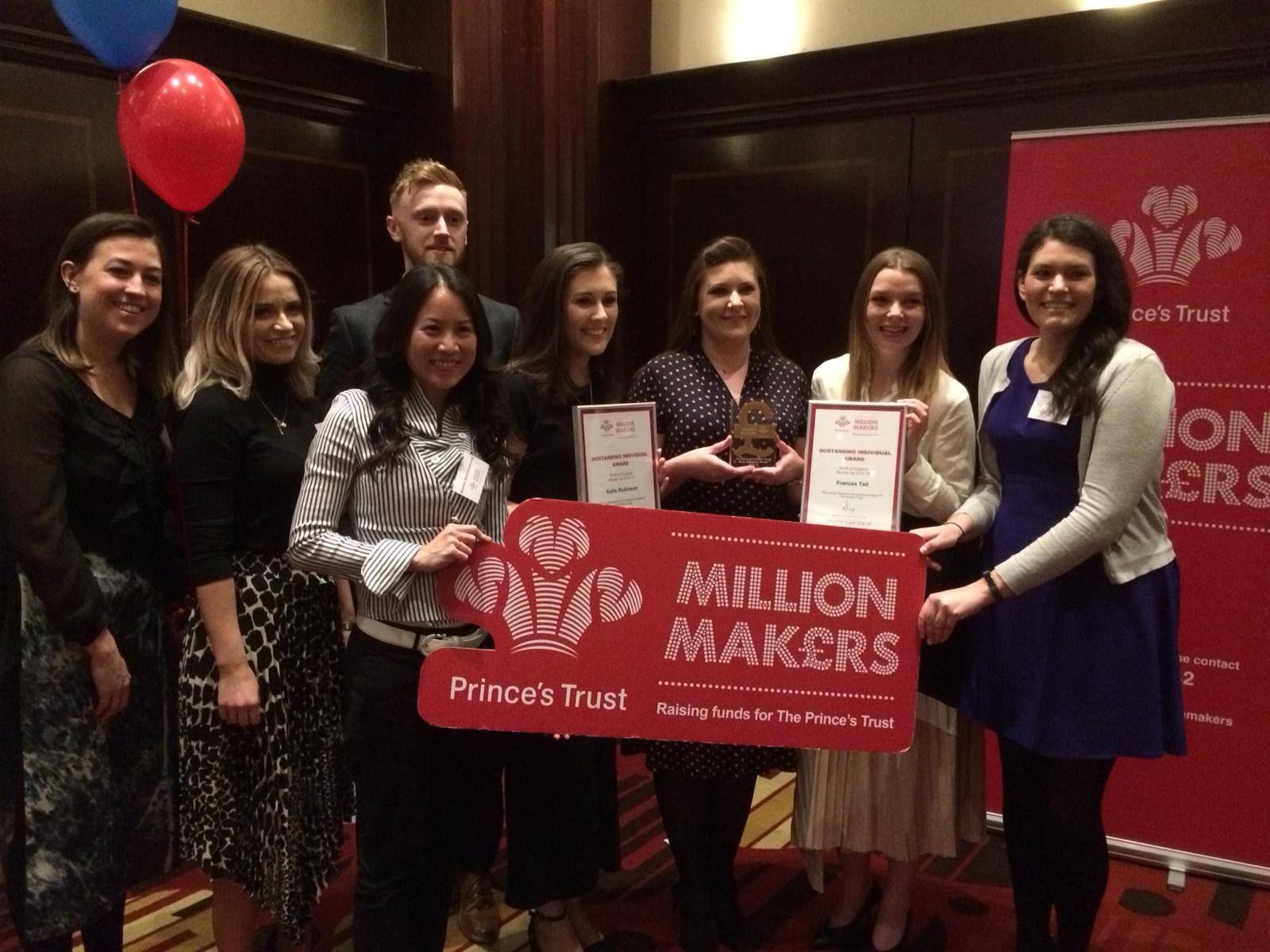 The WBD Million Makers team receives accolade by The Prince's Trust | Womble Bond Dickinson